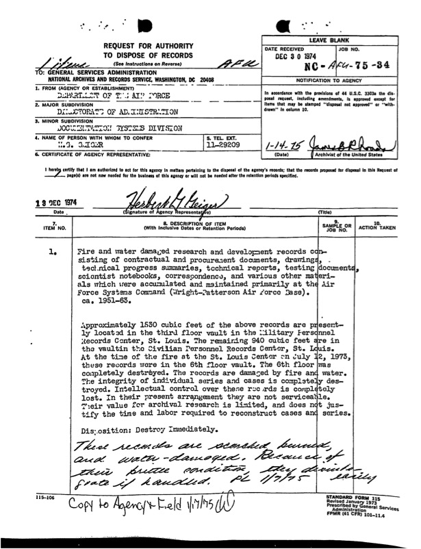 Two years after the massive fire at the National Personnel Records ...